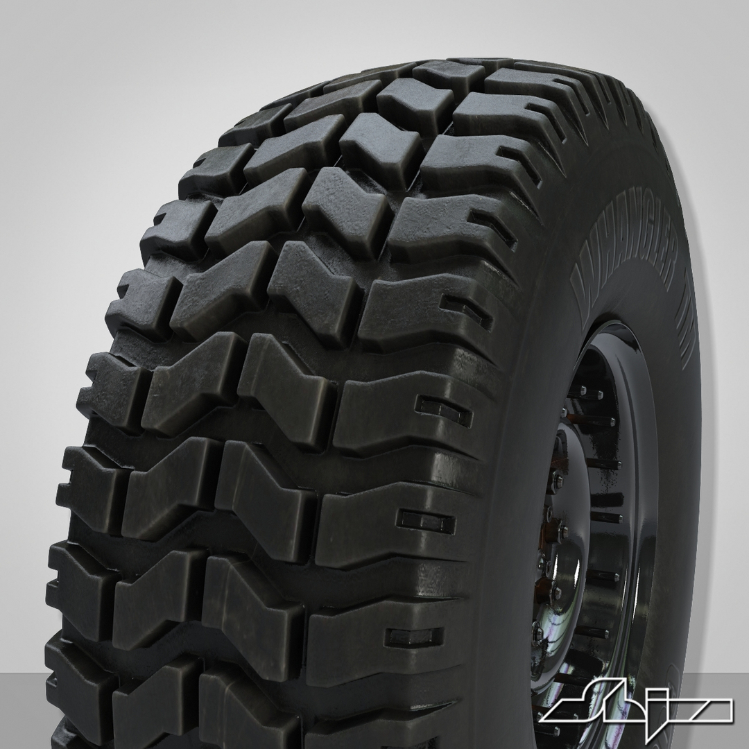 humvee wheel 3d max