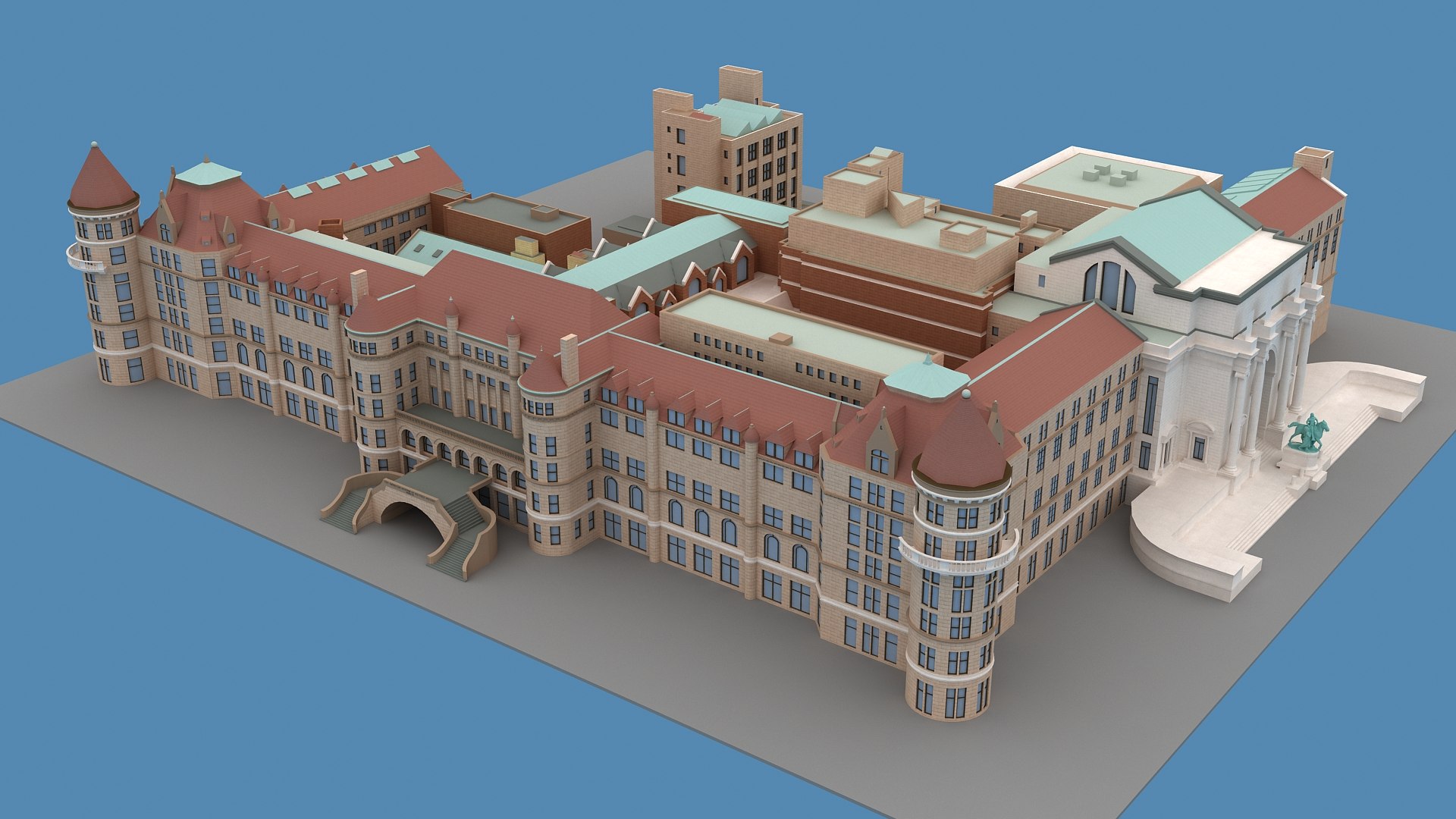 3D Building Museum City - TurboSquid 1666275