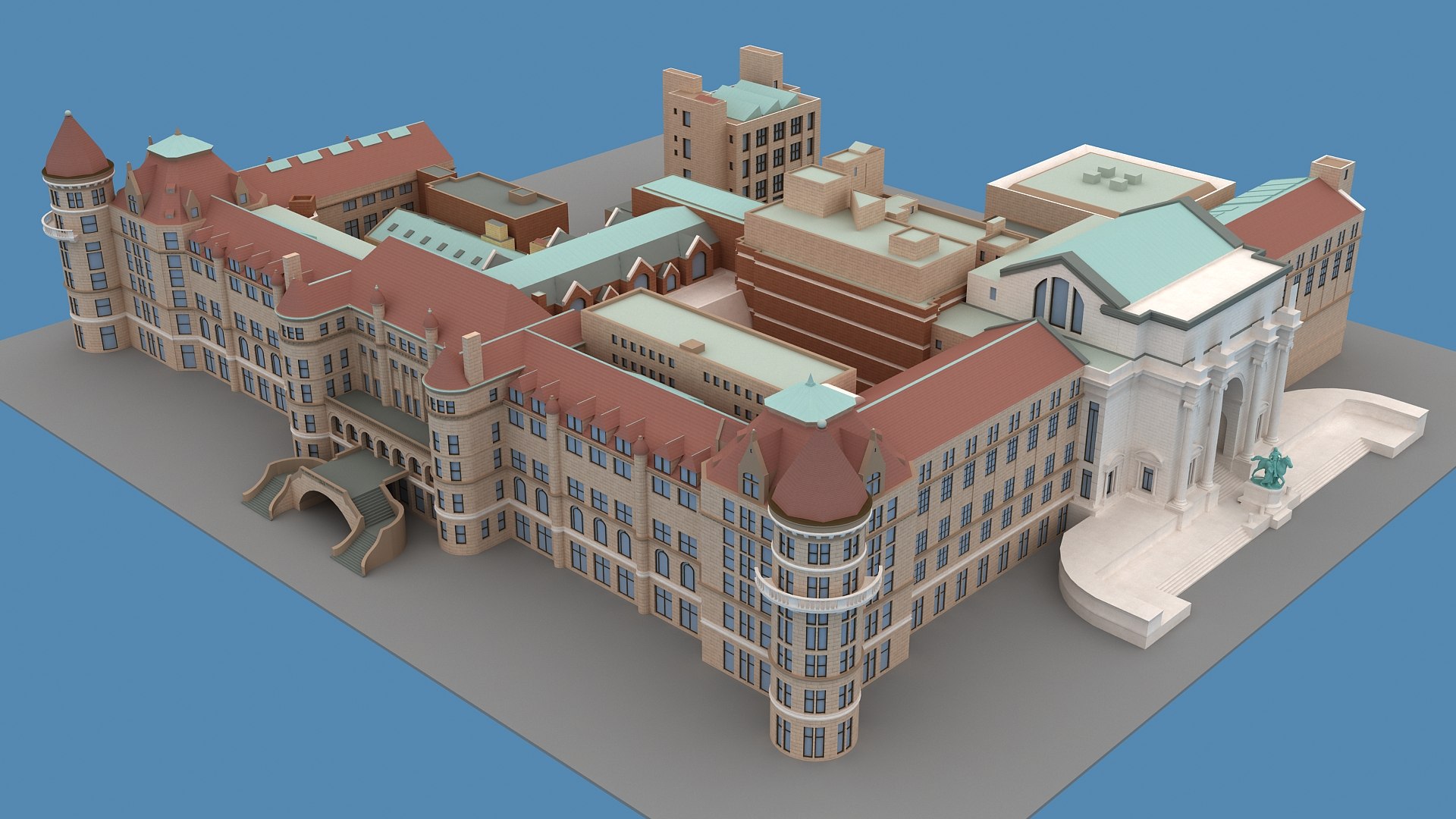 3D Building Museum City - TurboSquid 1666275