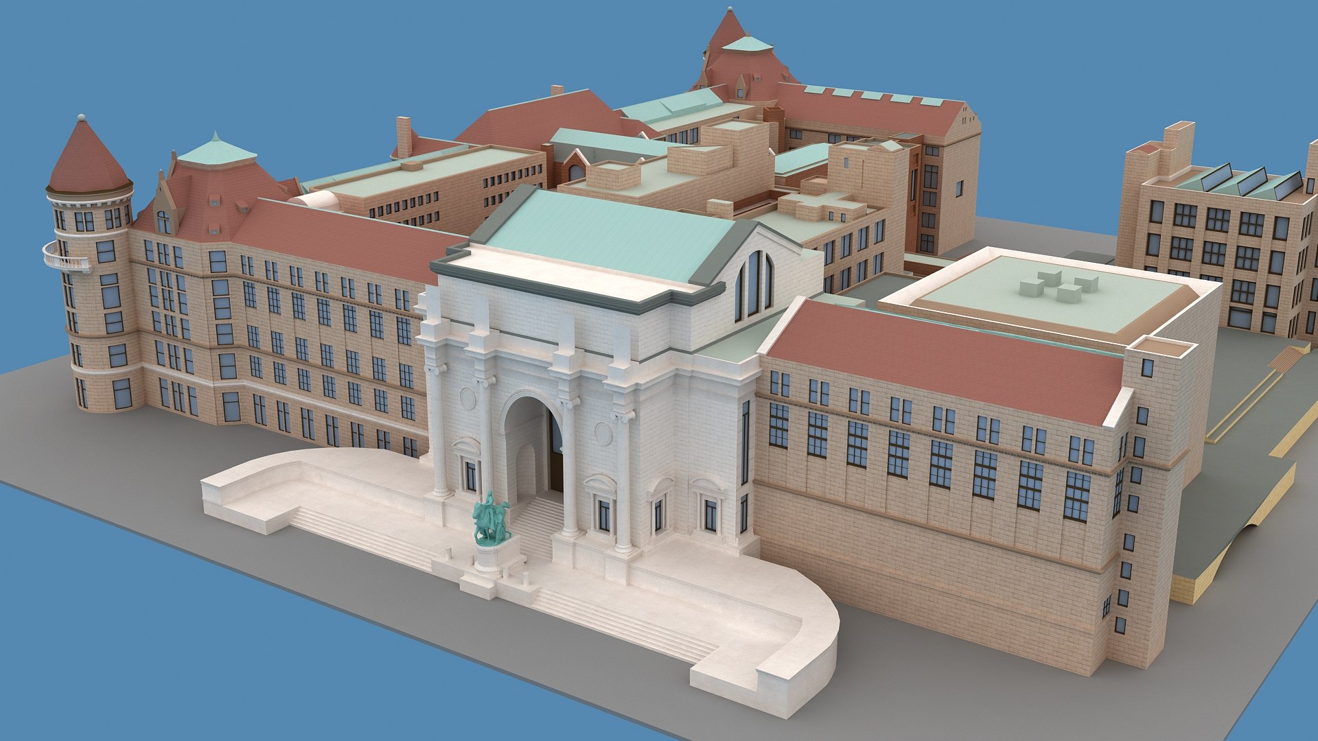 3D Building Museum City - TurboSquid 1666275