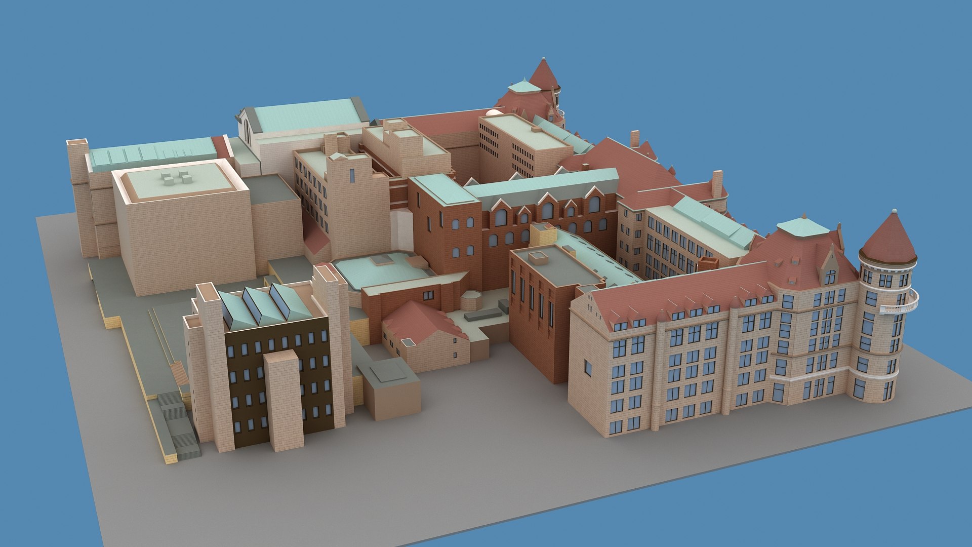 3D building museum city - TurboSquid 1666275