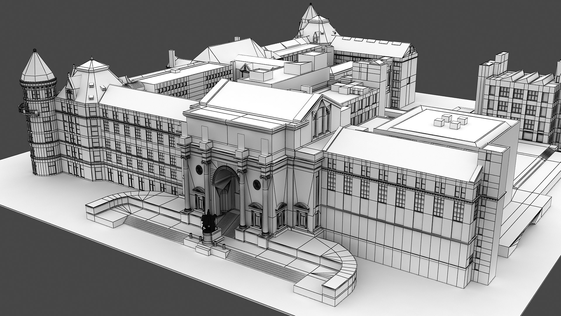 3D building museum city - TurboSquid 1666275