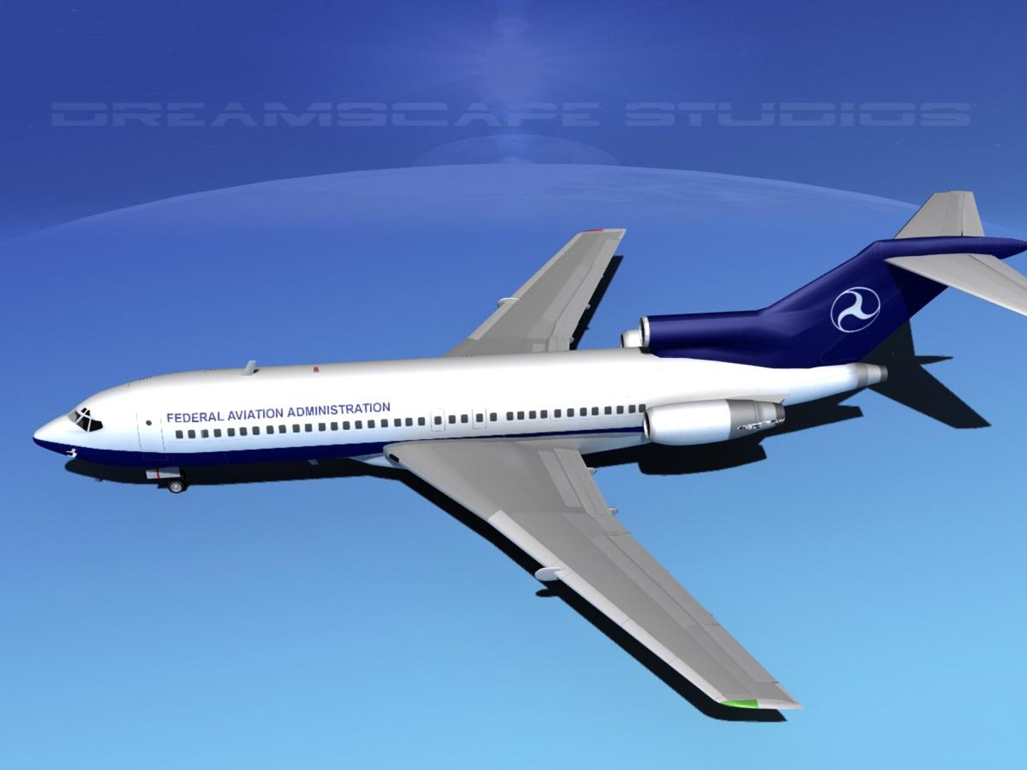 3d Boeing 727 727-100