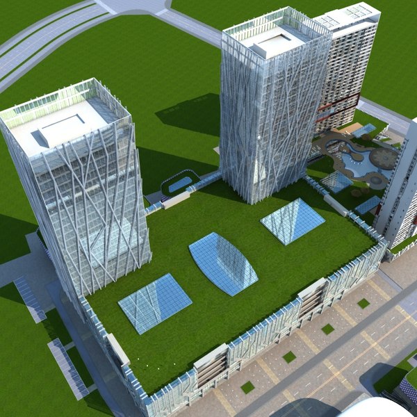 City cityscape 3D model - TurboSquid 1664381