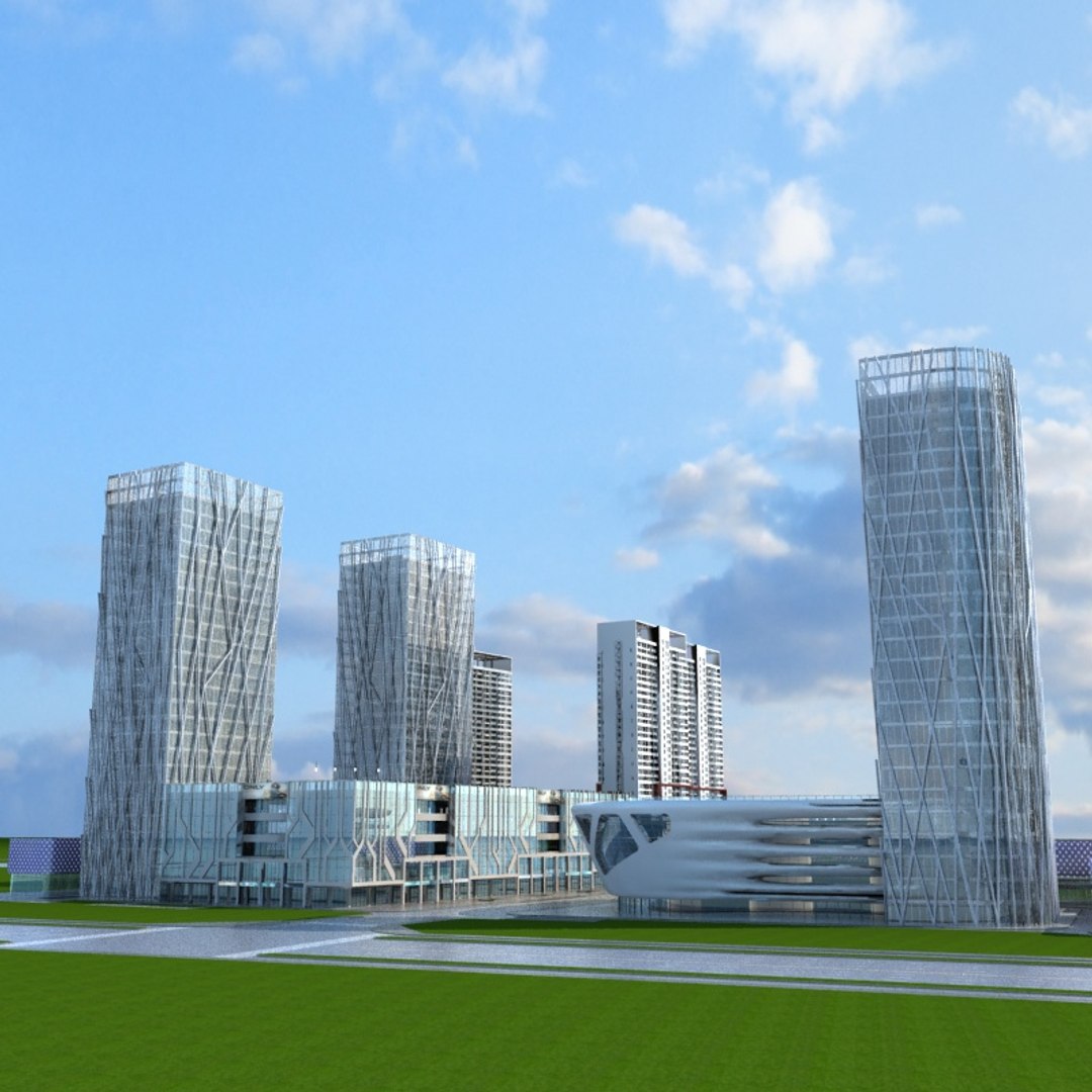 City cityscape 3D model - TurboSquid 1664381
