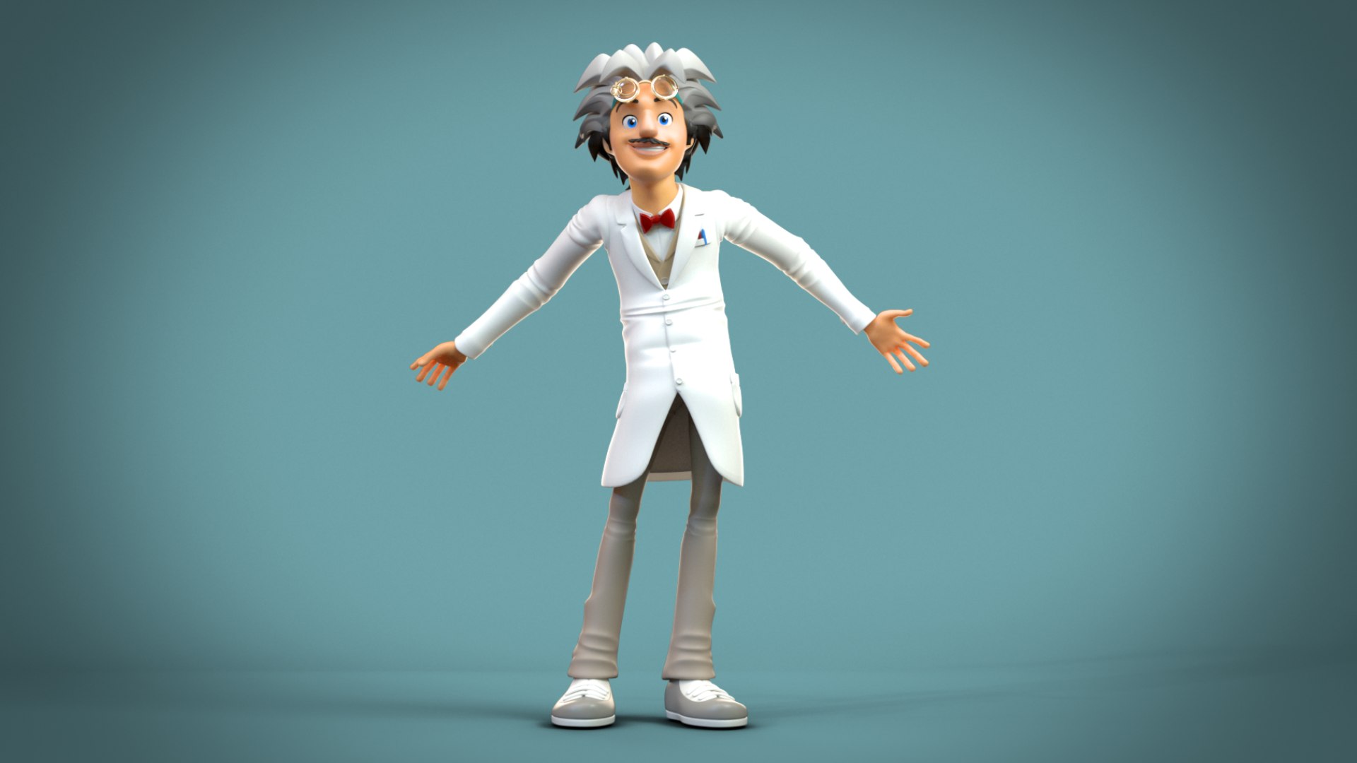 3D Professor Cartoon Model Model - TurboSquid 2207802