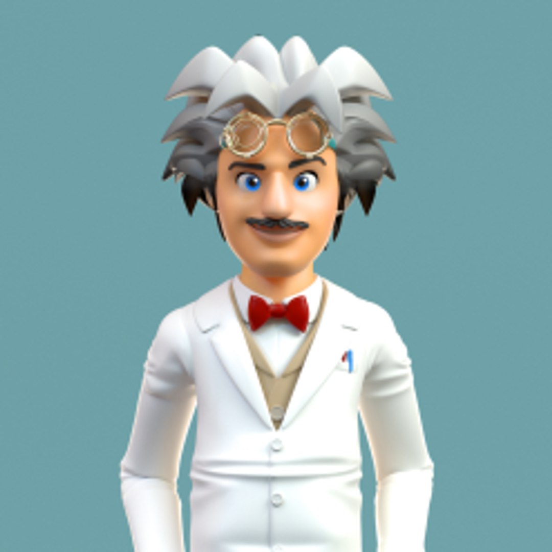 3D Professor Cartoon Model Model - TurboSquid 2207802