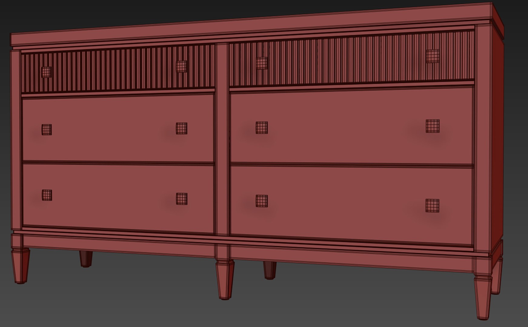 3D Dresser Tv Stand Foxtrot Siver - TurboSquid 2100026