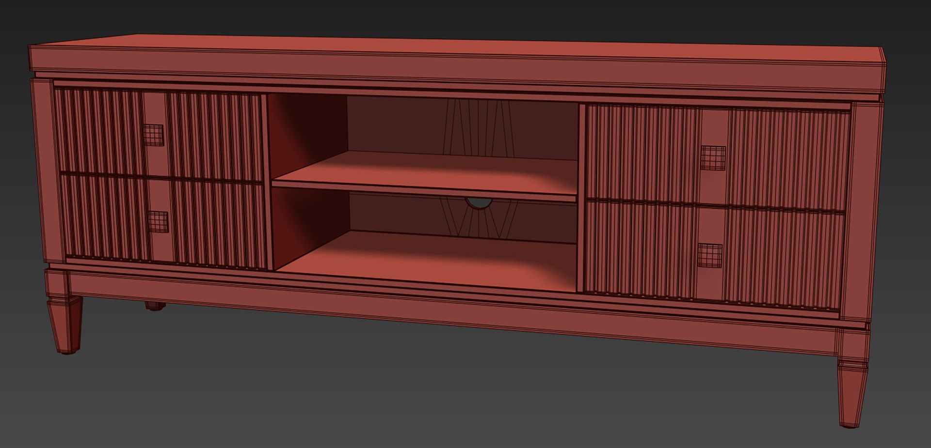 3D Dresser Tv Stand Foxtrot Siver - TurboSquid 2100026