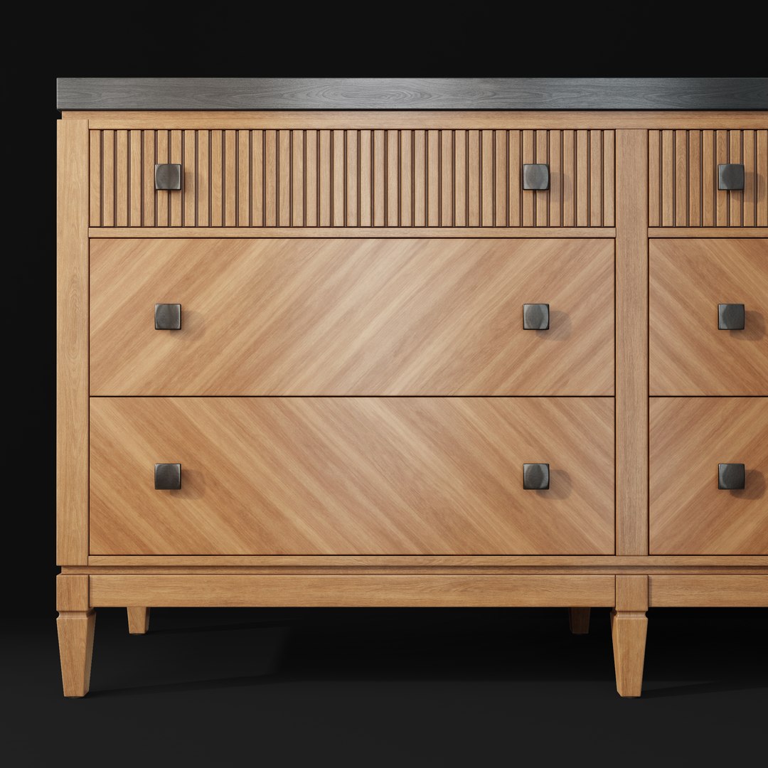 3D Dresser Tv Stand Foxtrot Siver - TurboSquid 2100026
