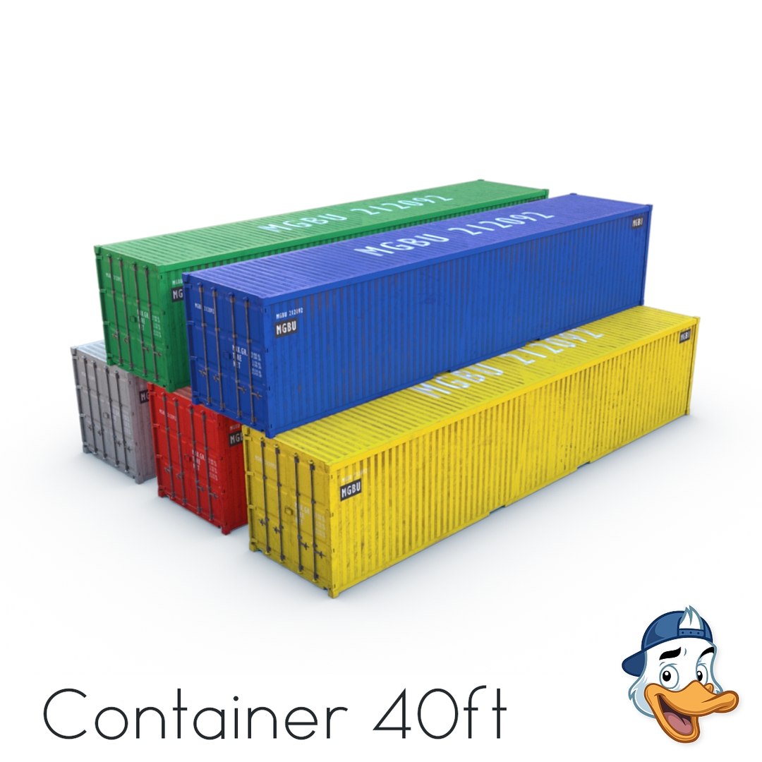 Container 40ft 3D - TurboSquid 1202426