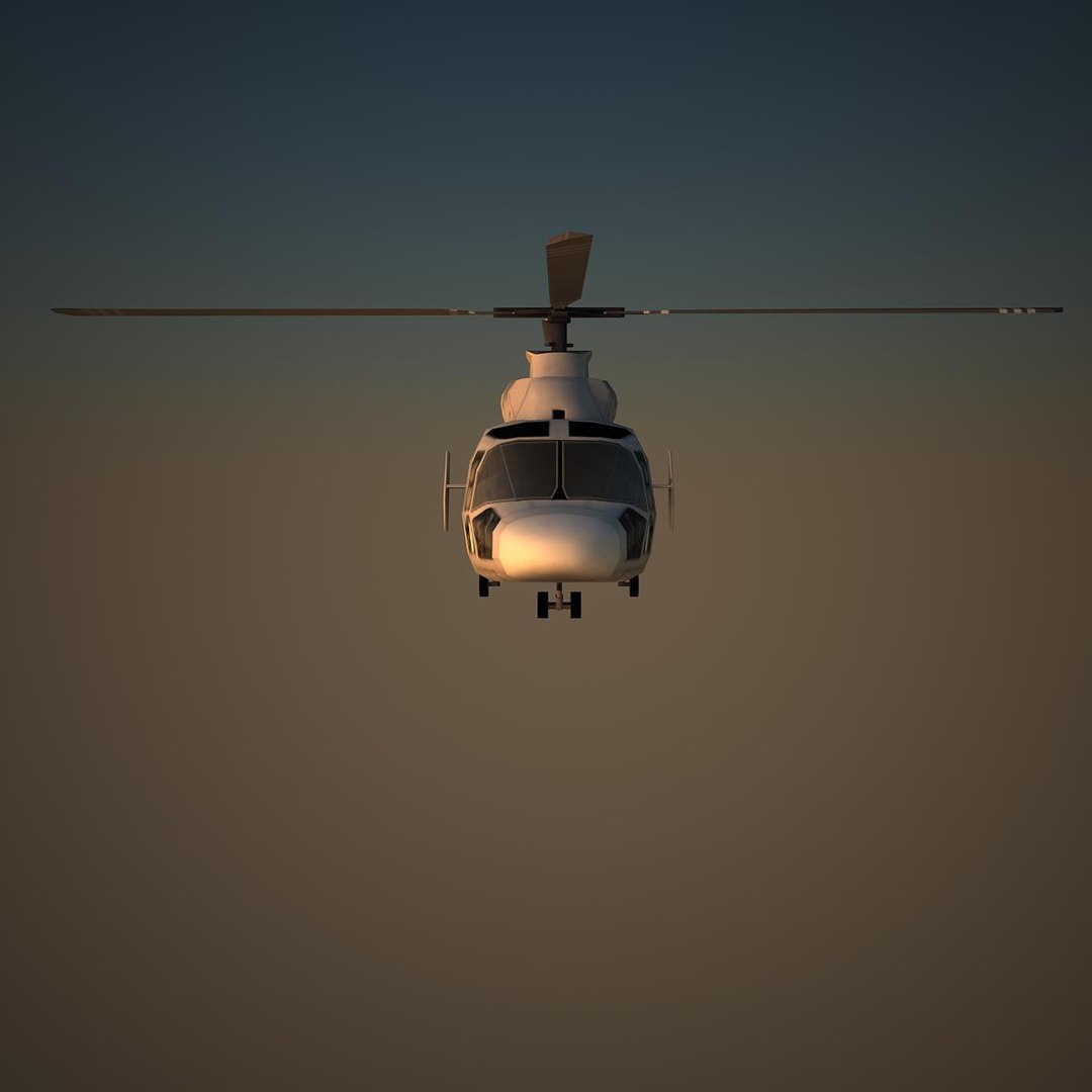 3d Eurocopter Basic Helicopter Model