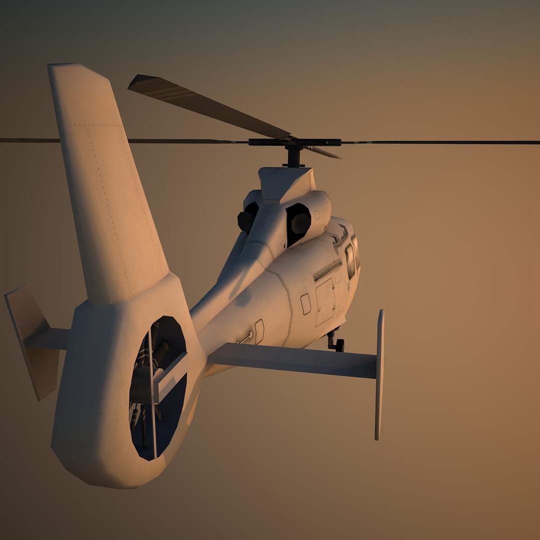 3d Eurocopter Basic Helicopter Model