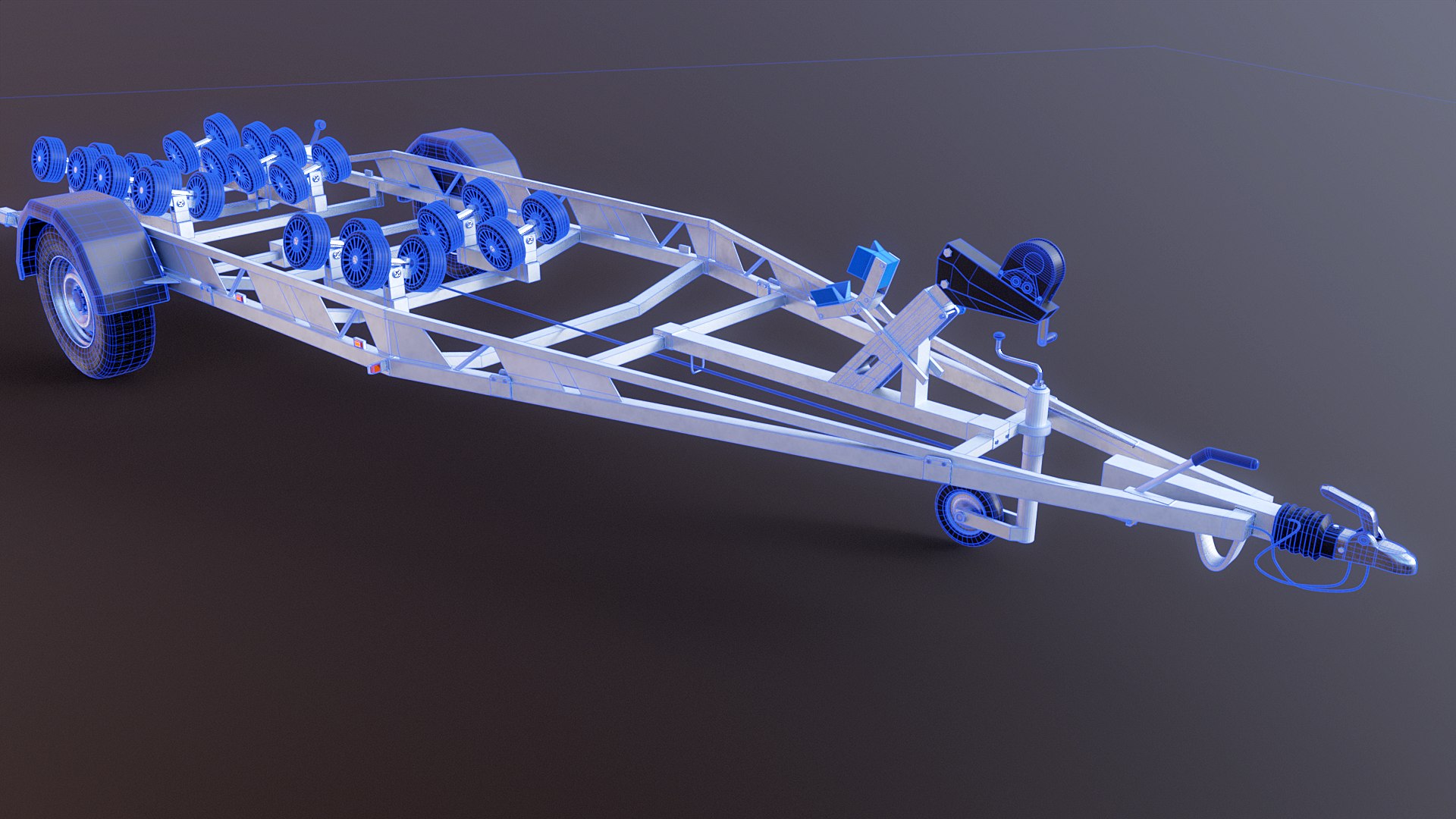 3D Boat Trailer - TurboSquid 2372166