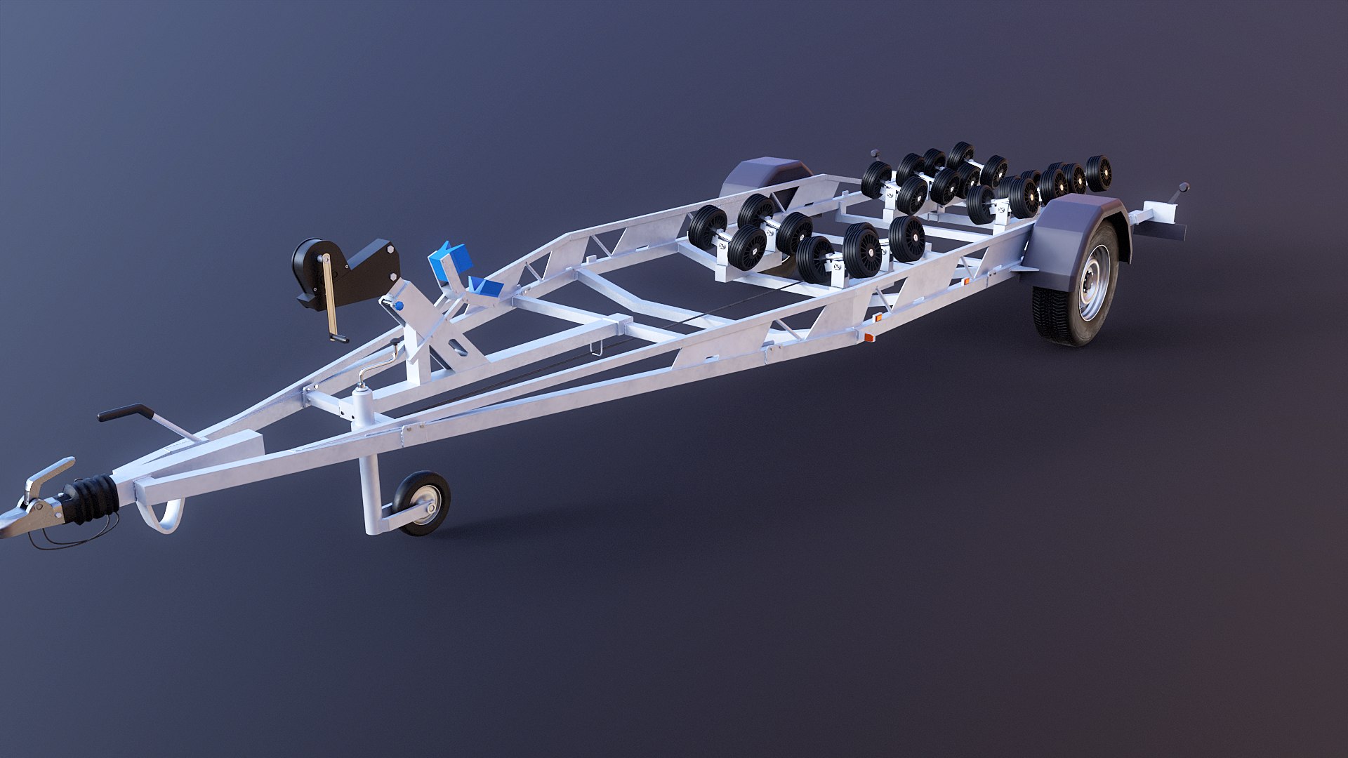 3D Boat Trailer - TurboSquid 2372166