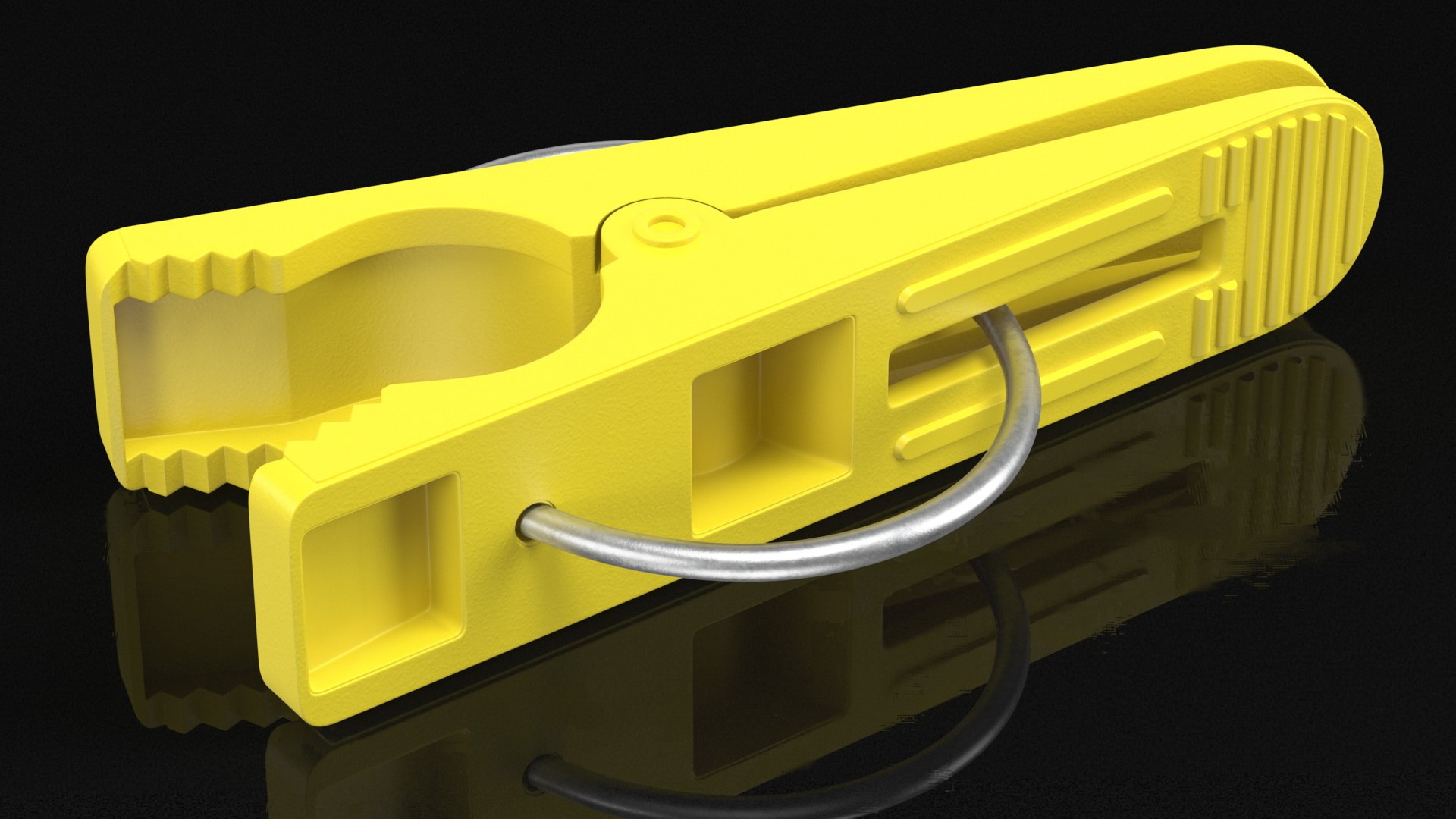 3D Plastic Clothespin Yellow Pressed model - TurboSquid 1922219