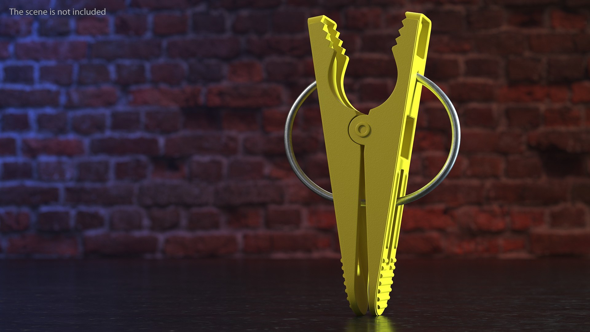 3D Plastic Clothespin Yellow Pressed model - TurboSquid 1922219