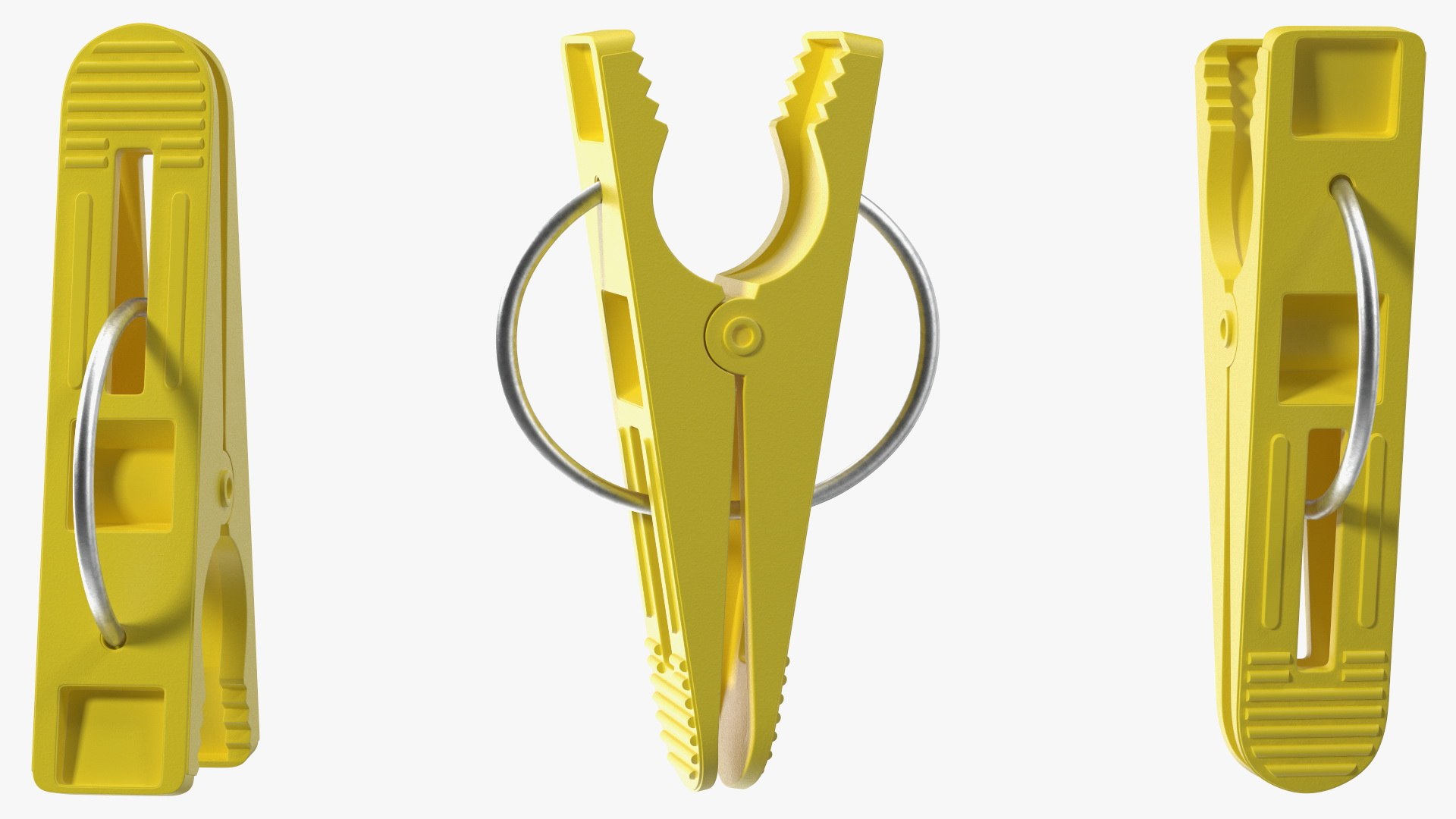 3D Plastic Clothespin Yellow Pressed model - TurboSquid 1922219