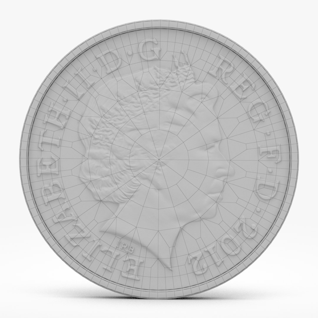 3d Pence Coin Model