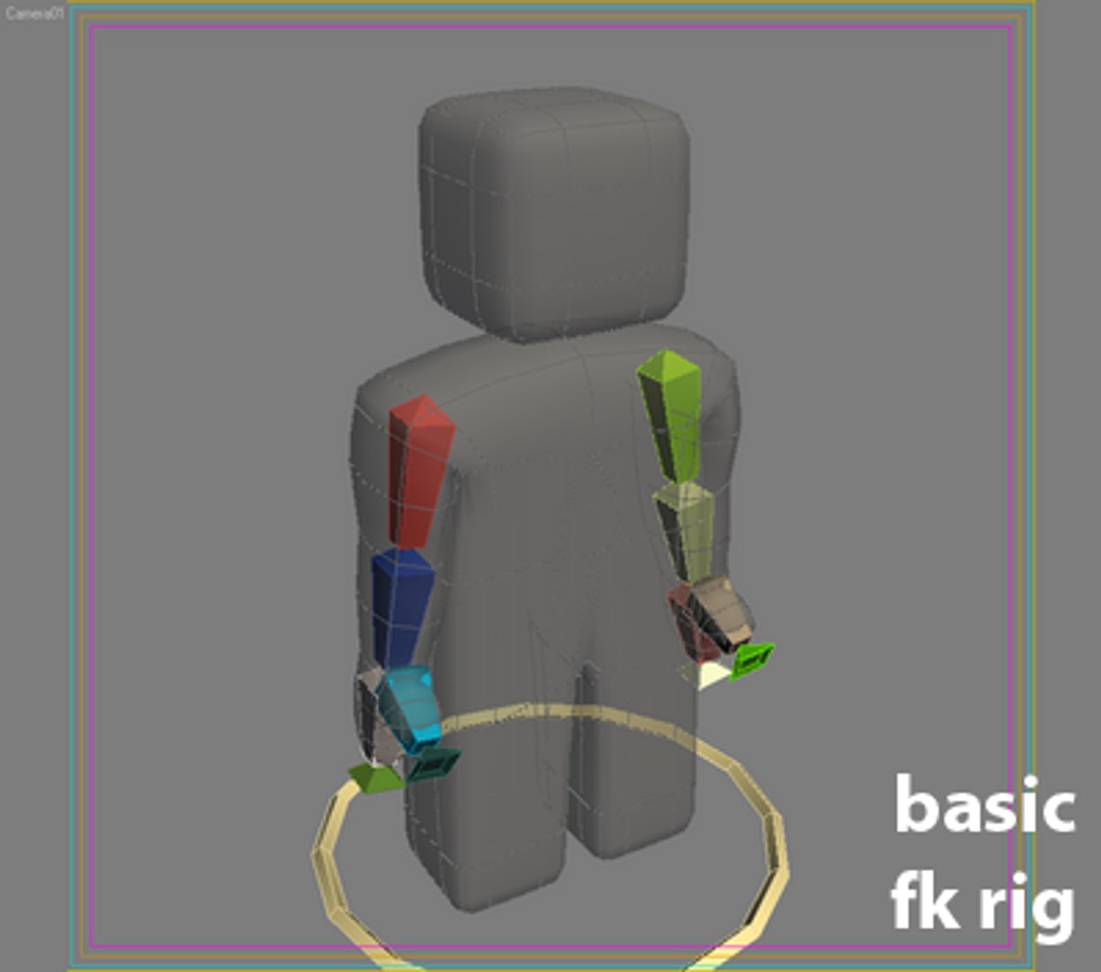 simple cubic figure 3d model