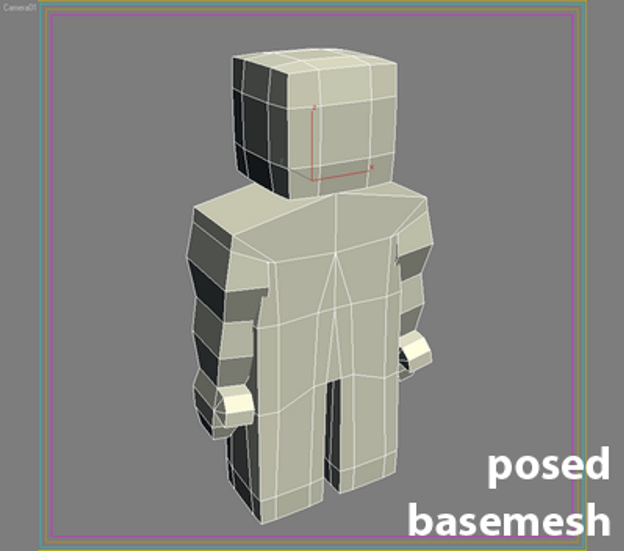 simple cubic figure 3d model