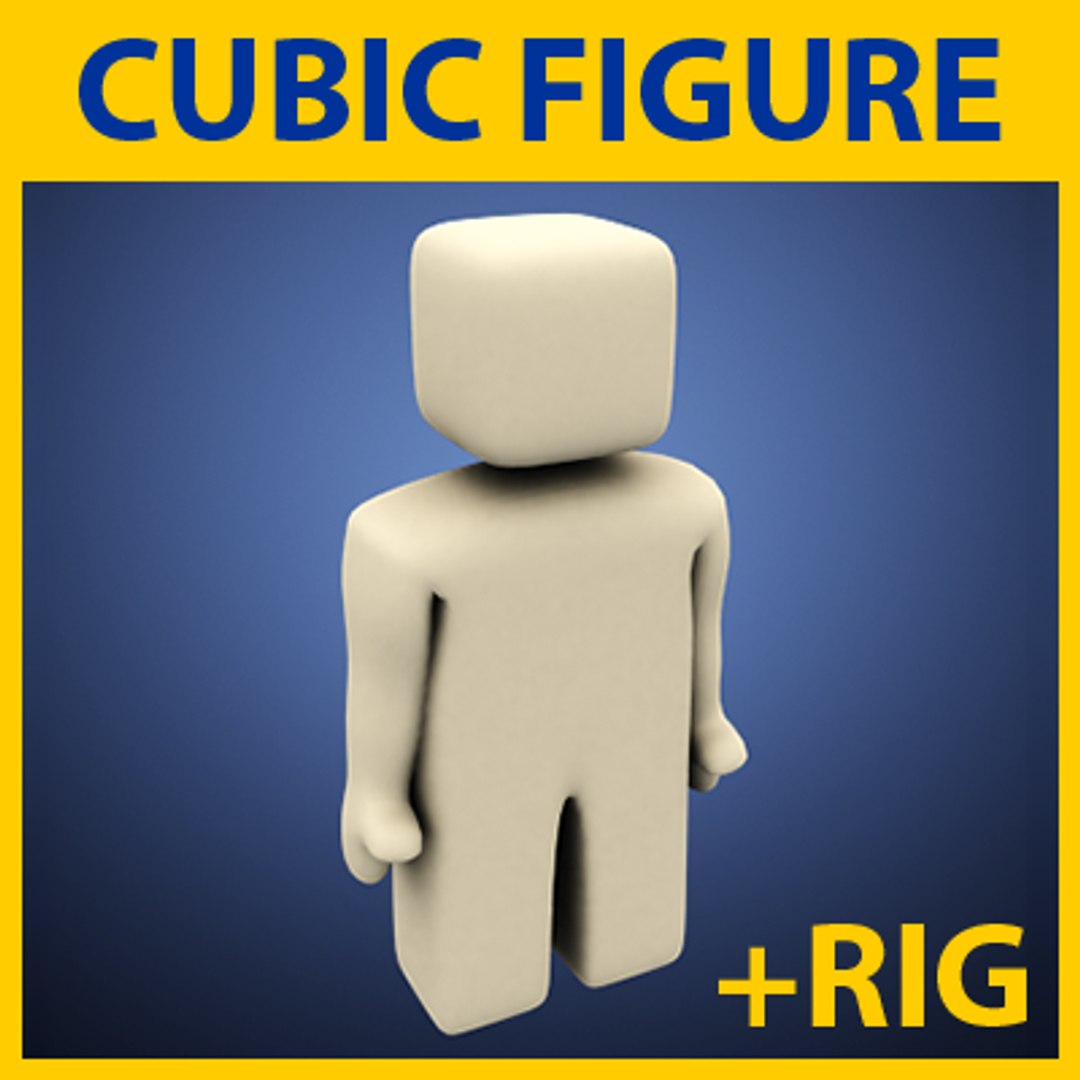 simple cubic figure 3d model