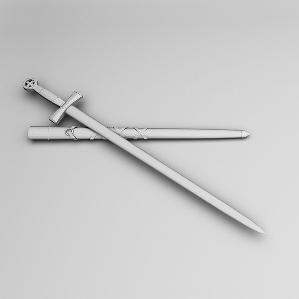 3d templar sword