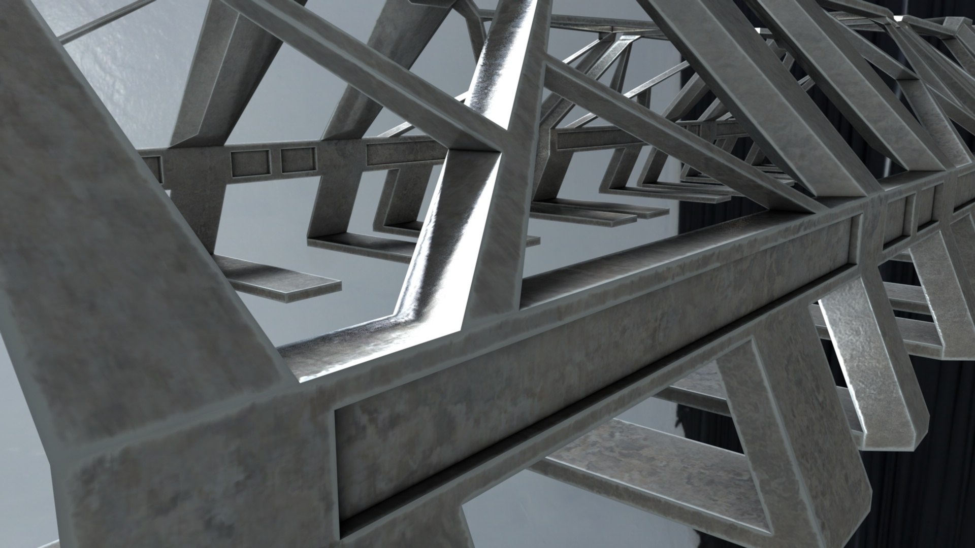 Metal roads model - TurboSquid 1574798