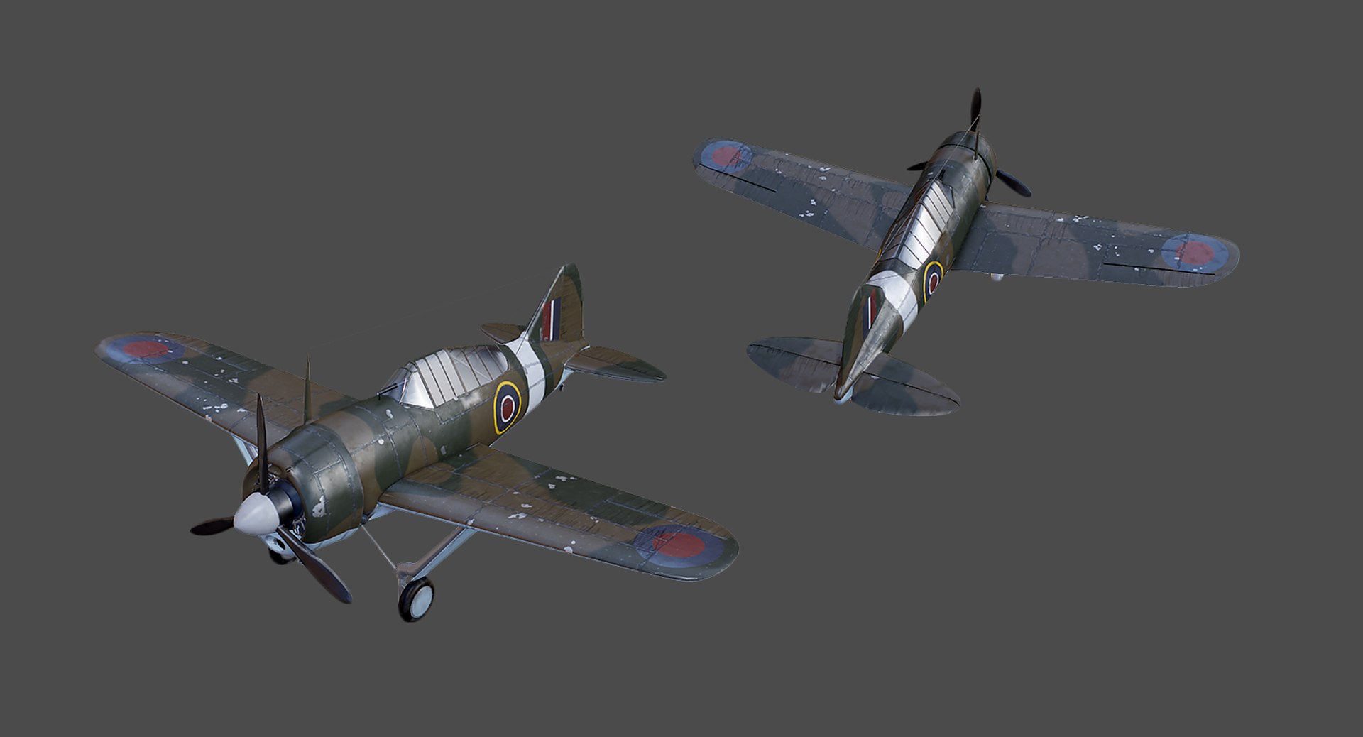 American F2a Buffalo Real-time 3d Model