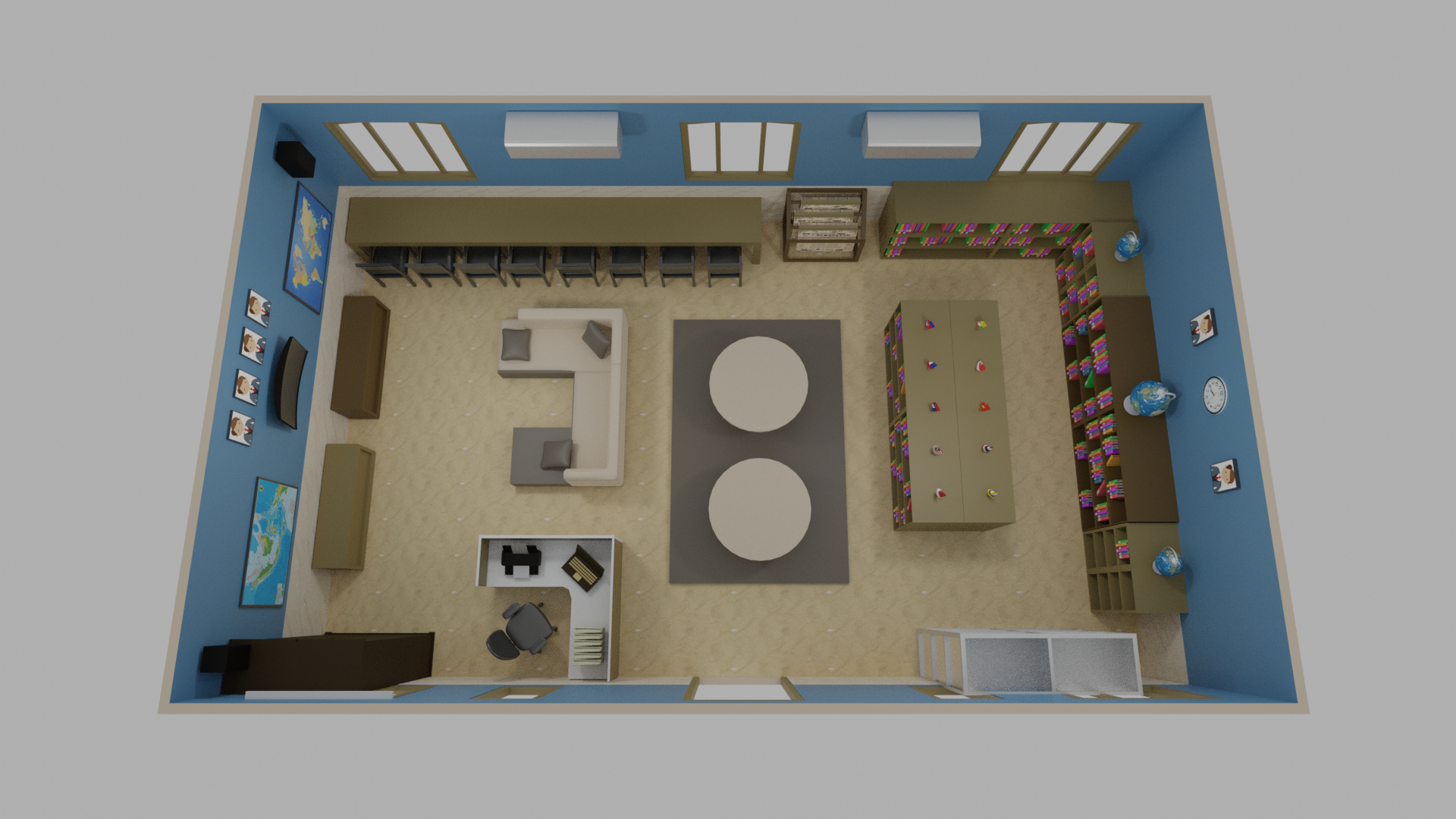 3D Library 3D Floor Plan model - TurboSquid 1742101