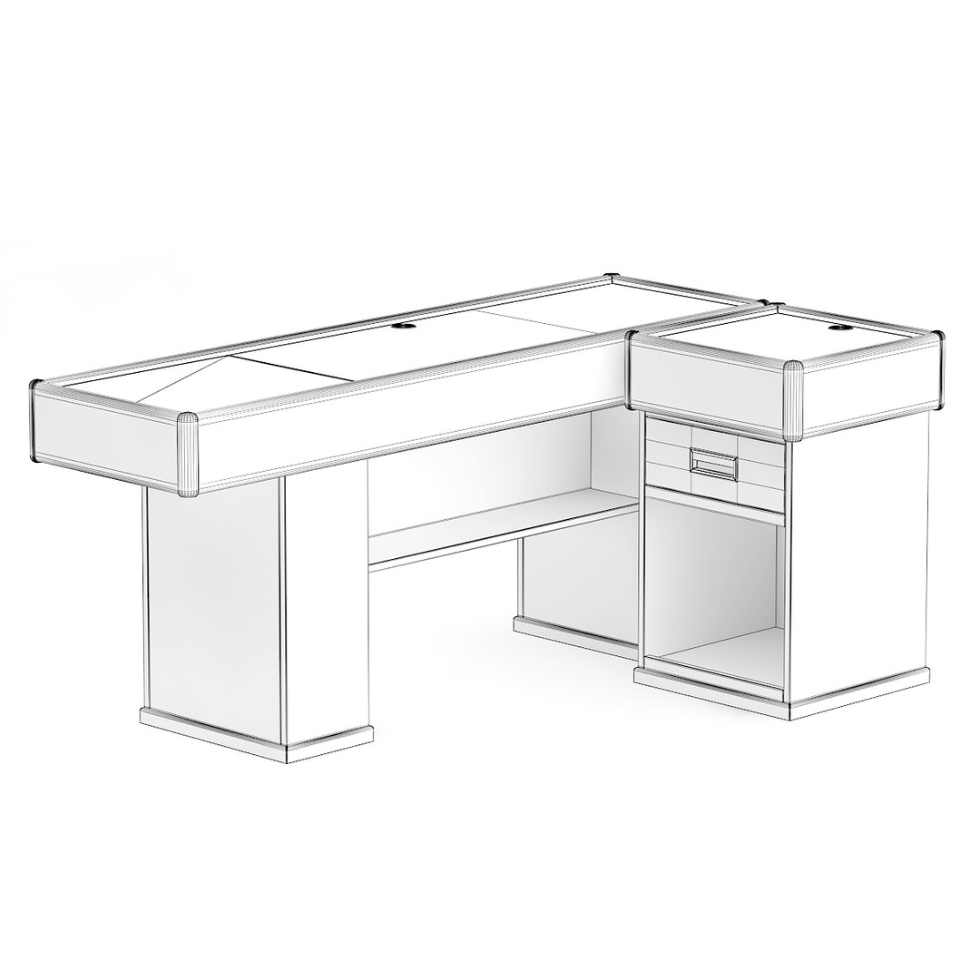 3d Cash Cashier Desk Model