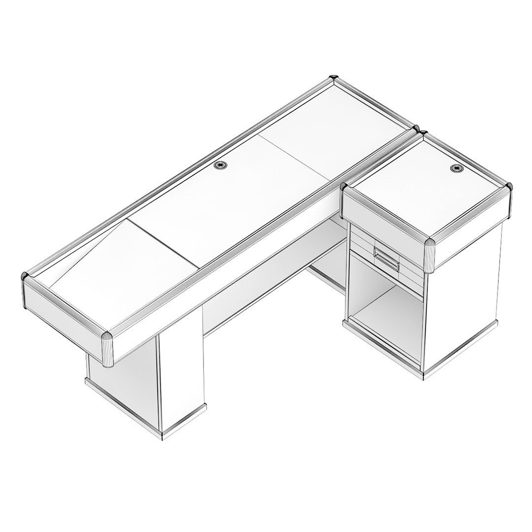 3d Cash Cashier Desk Model