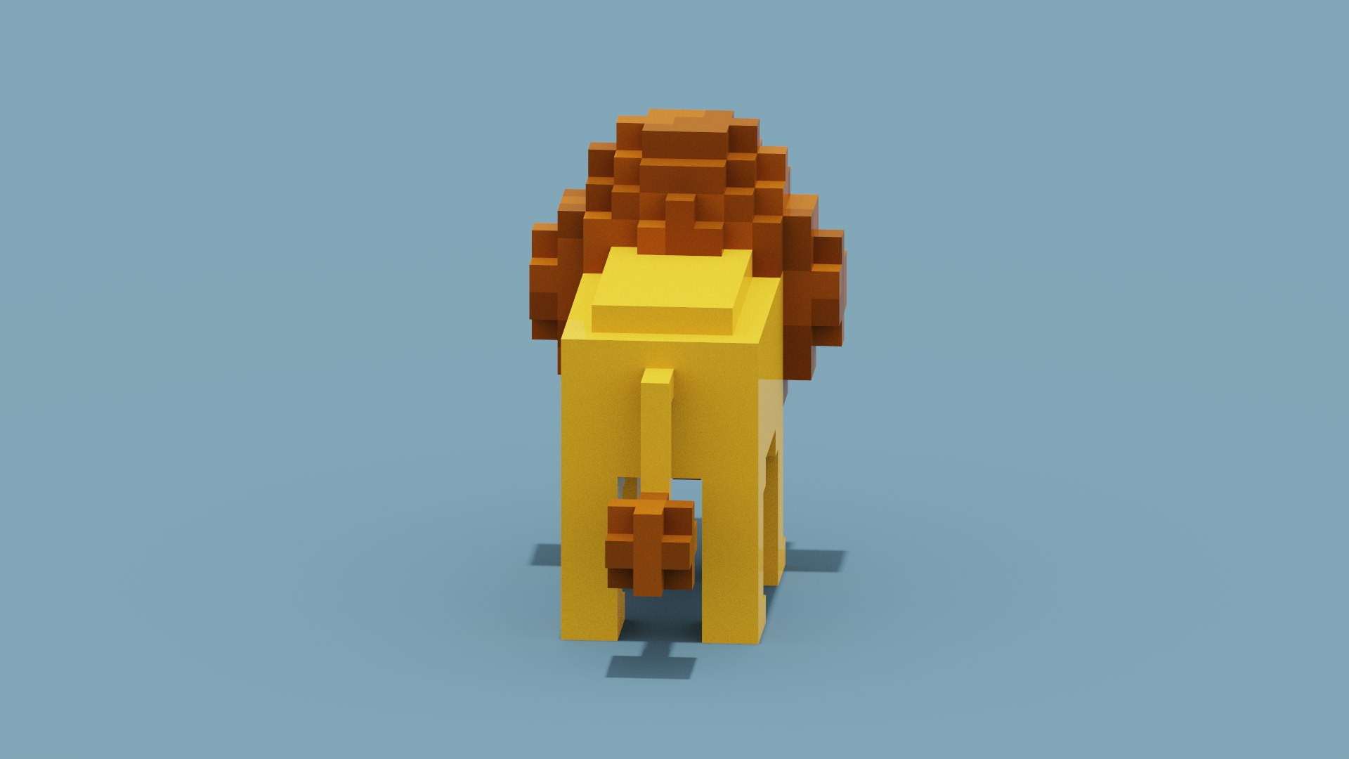Voxel Lion Model - TurboSquid 1926584
