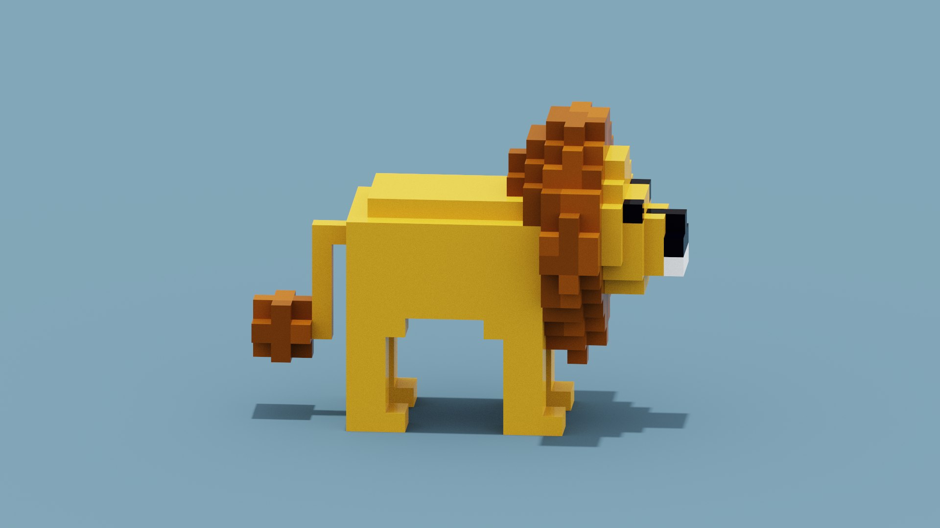 Voxel Lion Model - TurboSquid 1926584
