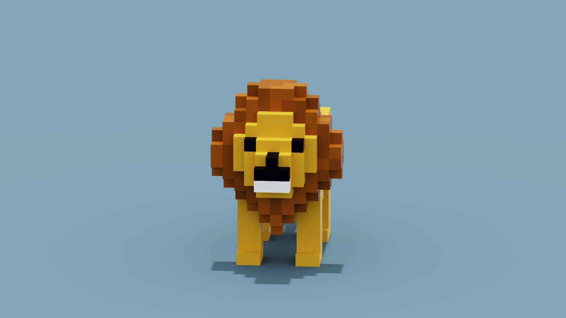 Voxel Lion Model - TurboSquid 1926584