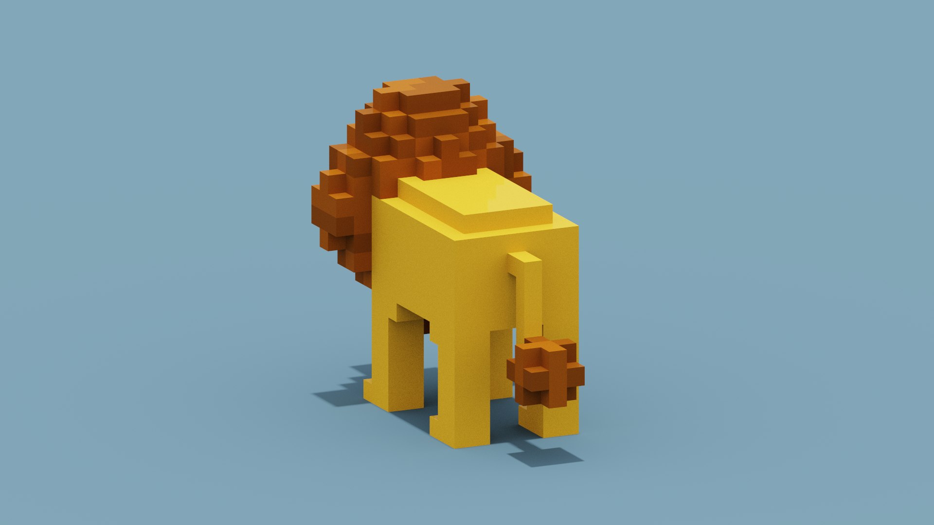 Voxel Lion Model - TurboSquid 1926584