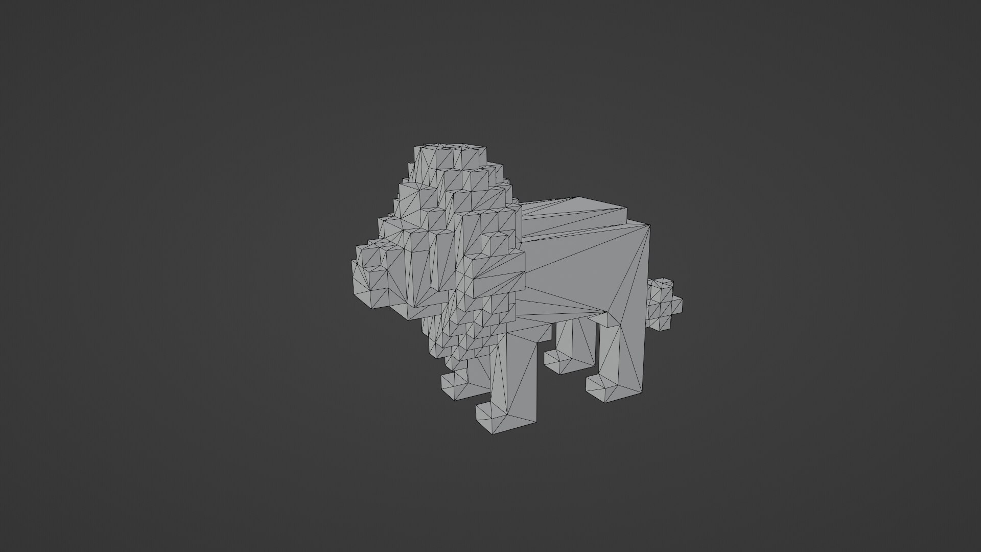 Voxel Lion Model - TurboSquid 1926584