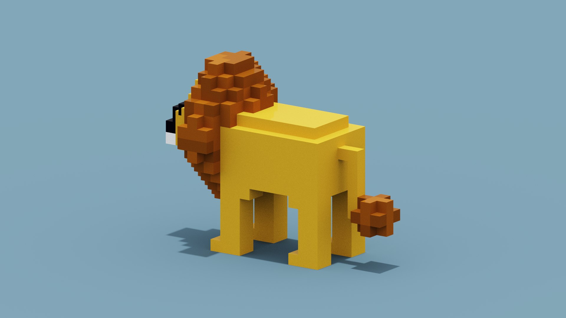 Voxel Lion Model - TurboSquid 1926584