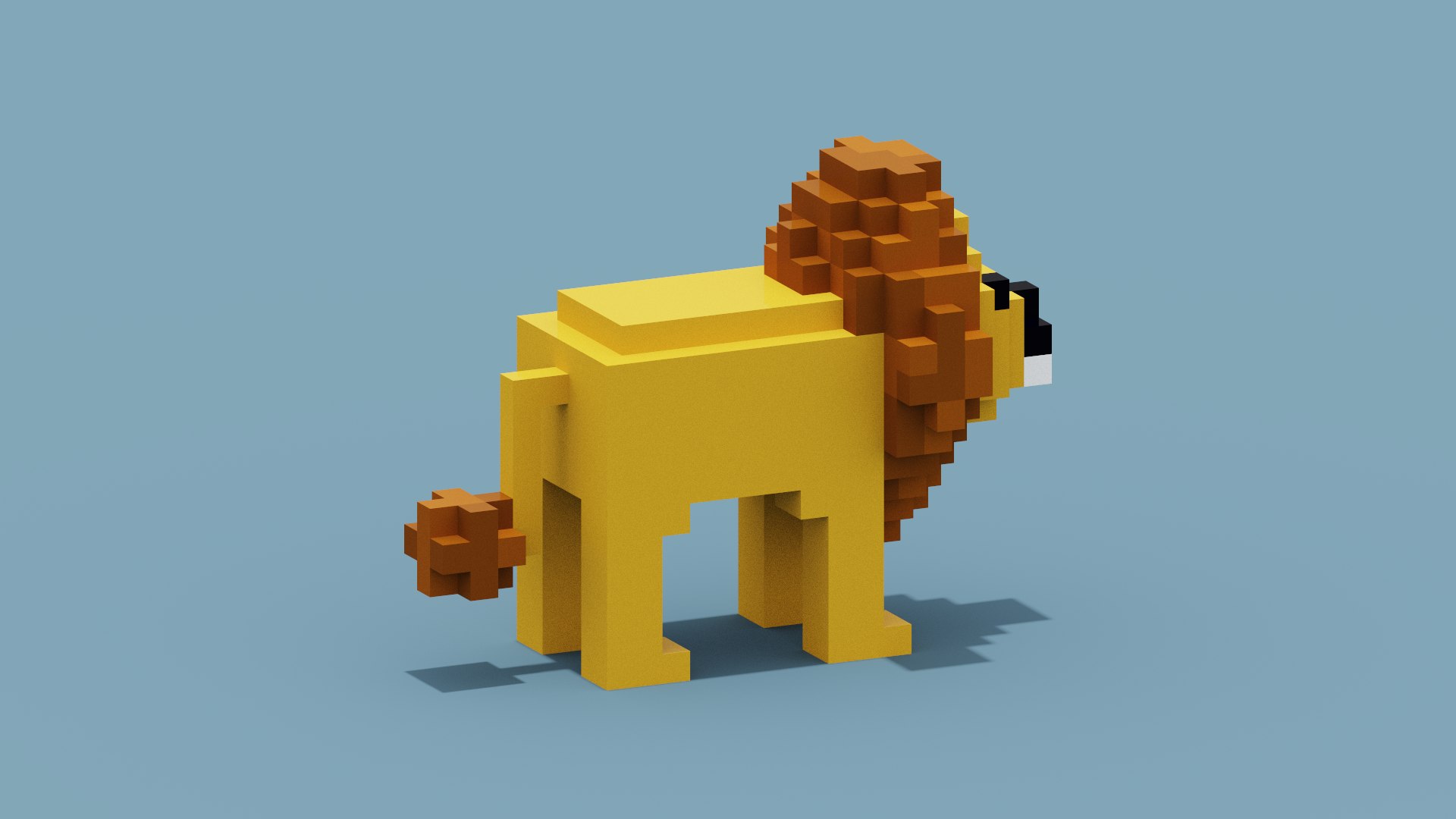 Voxel Lion Model - TurboSquid 1926584