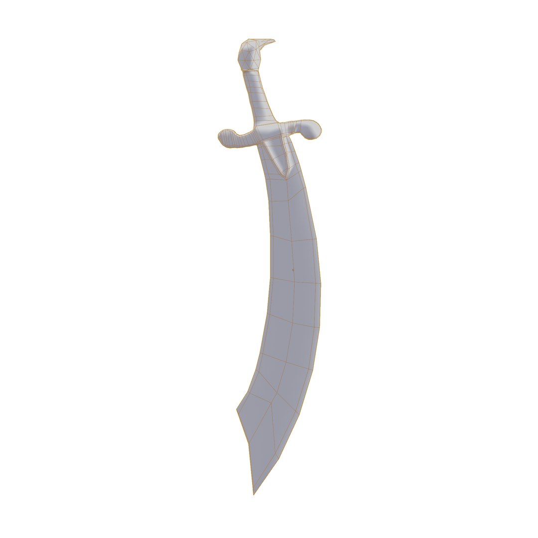 Jatagan LowPoly 3D Model - TurboSquid 1768119