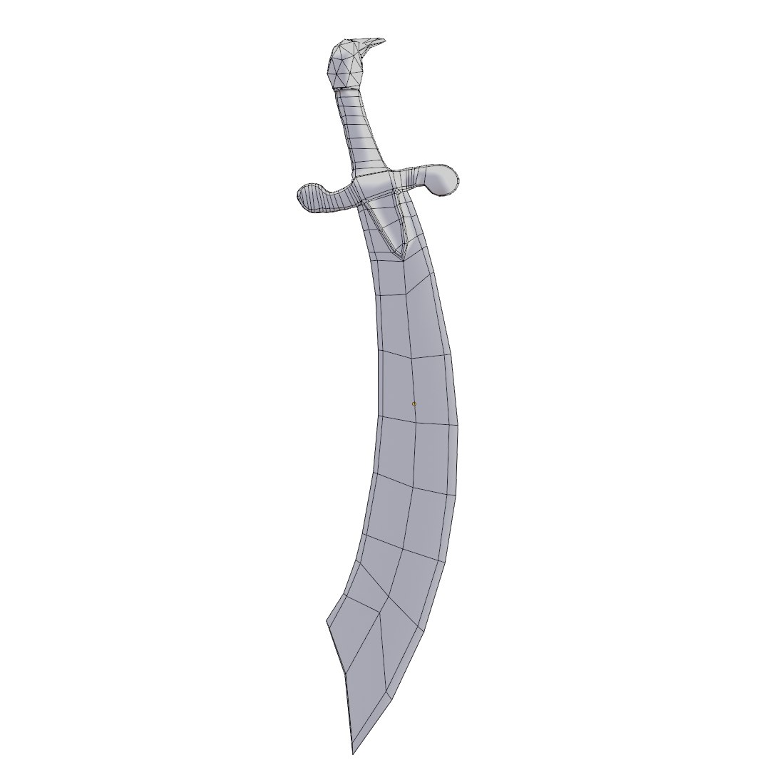 Jatagan LowPoly 3D Model - TurboSquid 1768119