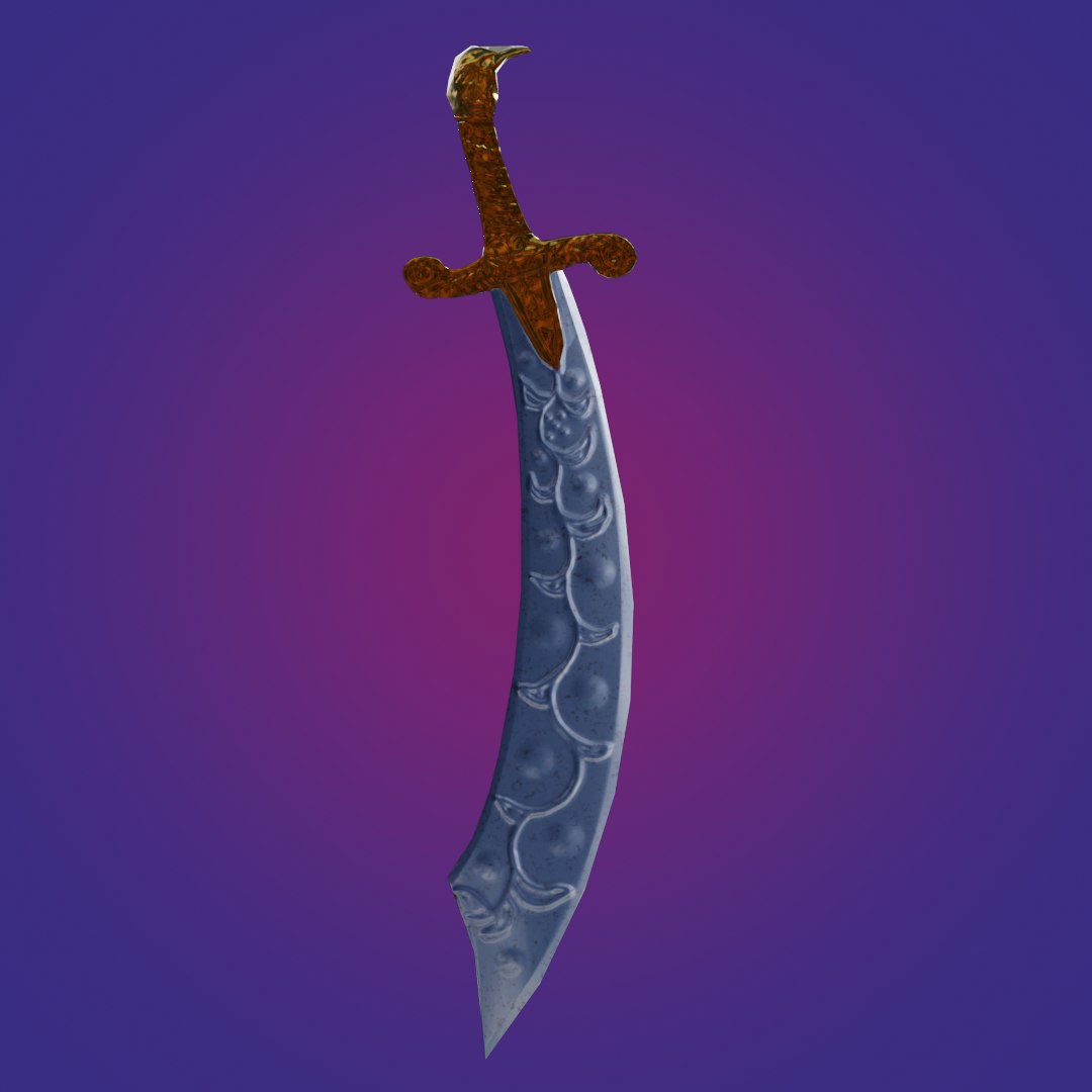 Jatagan LowPoly 3D Model - TurboSquid 1768119