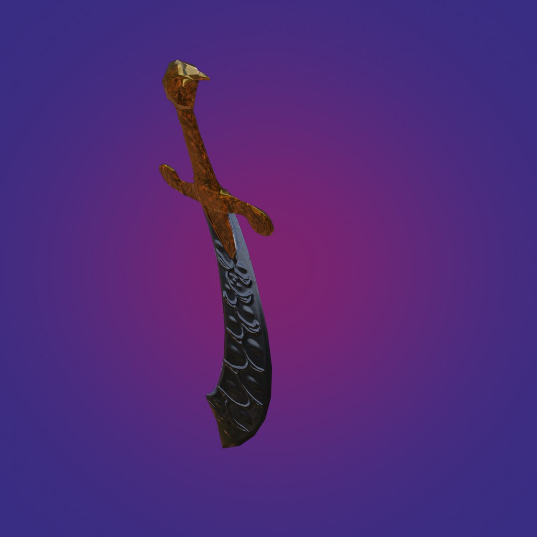 Jatagan LowPoly 3D Model - TurboSquid 1768119