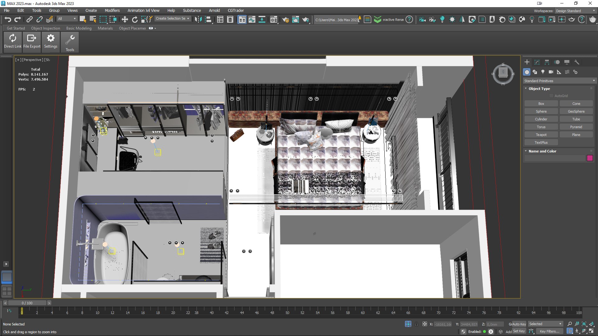 3D Dark Elegance Retreat - Master Bedroom - Sneechvn - MAX FBX OBJ SKP Simlab Collada Blender ...