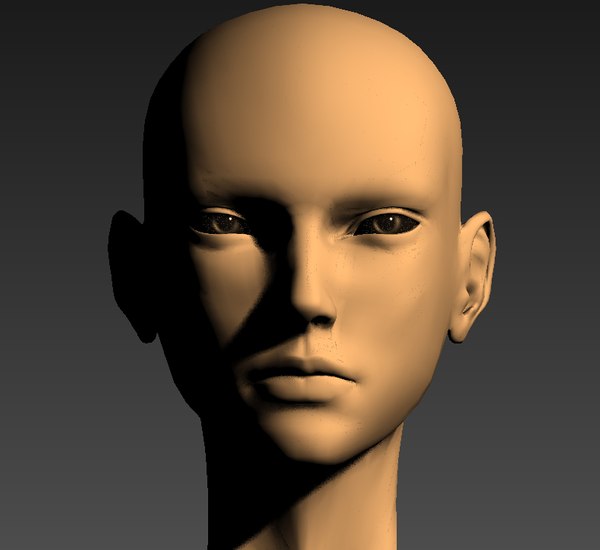 3d character face model