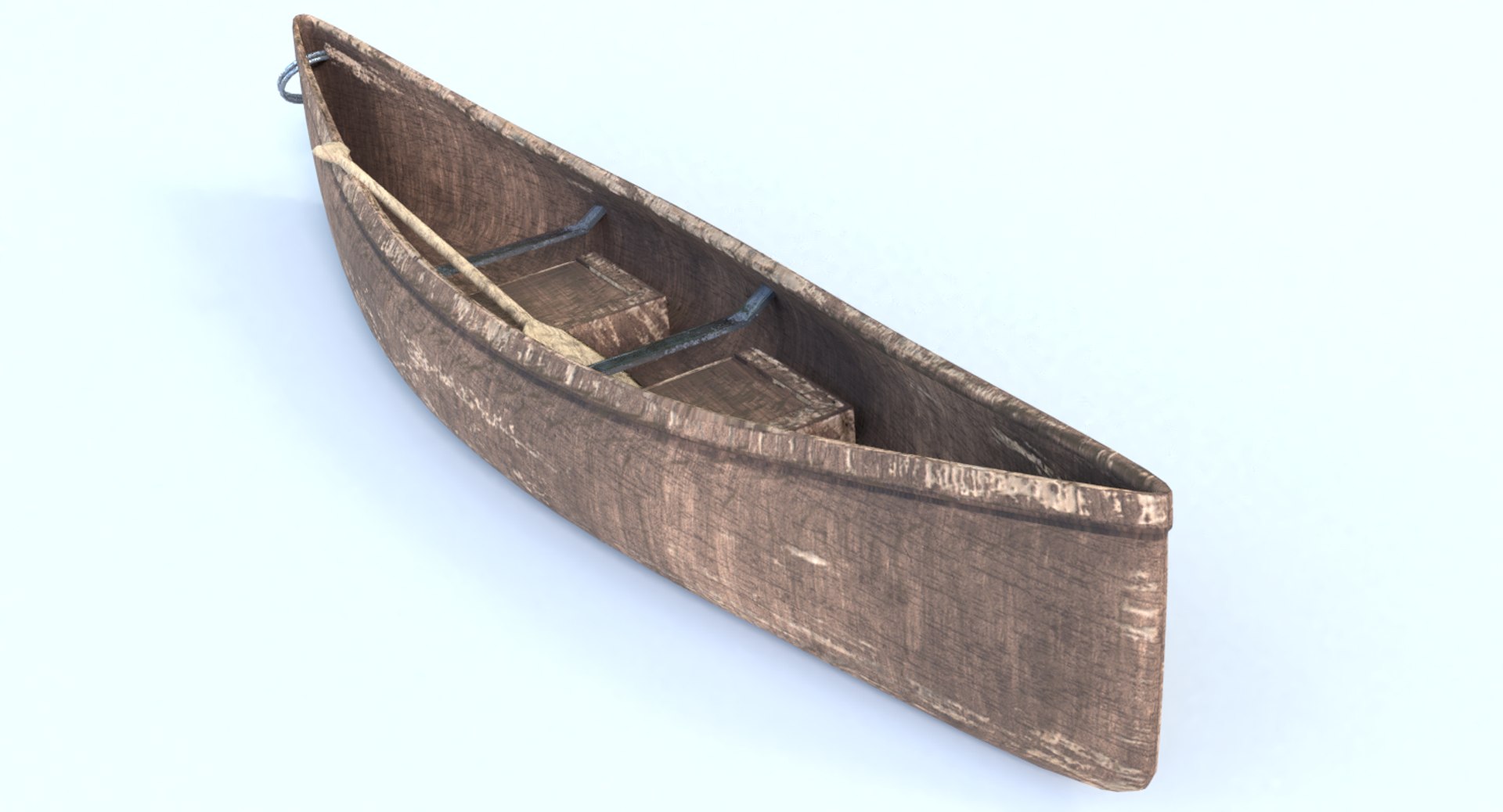 Canoe Boat 3D Model - TurboSquid 1358809