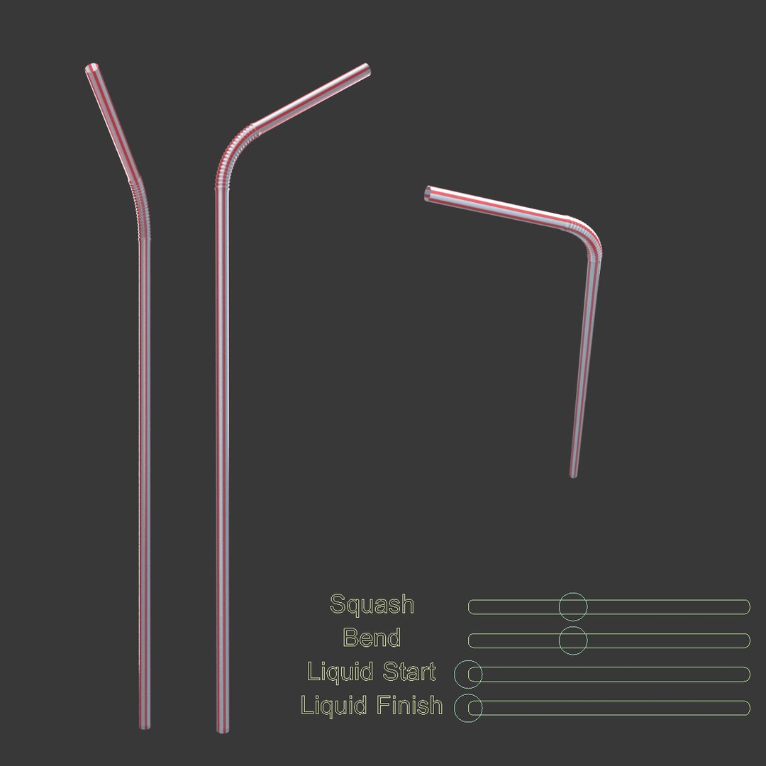 3d Model Of Rigged Straw