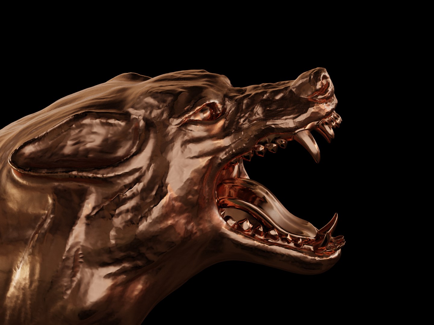 3D head wolf - TurboSquid 1288847
