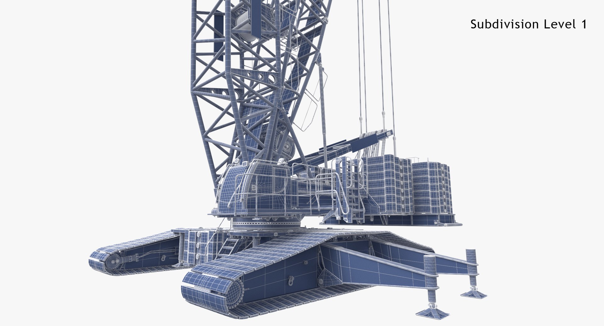 Liebherr lr 1600-2 crawler crane 3D - TurboSquid 1700750