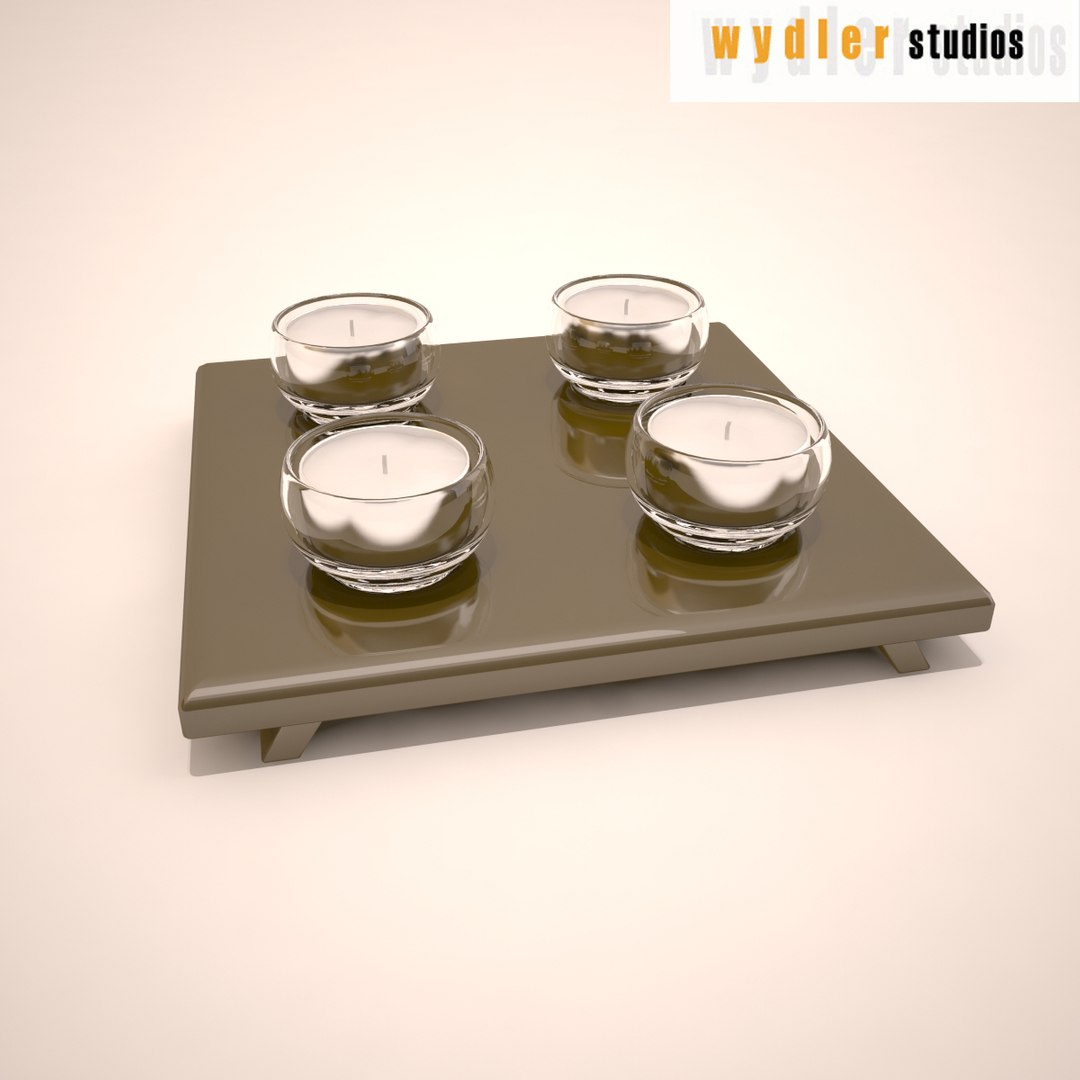 3d decorative candles model